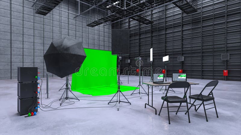 3D CG Rendering of Shooting Studio Stock Illustration - Illustration of ...
