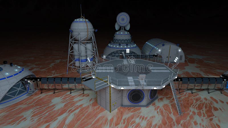 3D CG Rendering of Space Lab Stock Illustration - Illustration of game ...