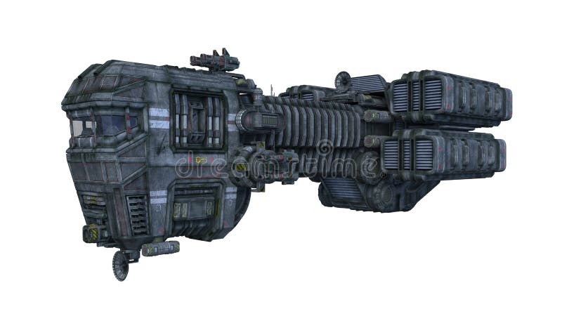 3D CG Rendering of Space Ship Stock Illustration - Illustration of ...
