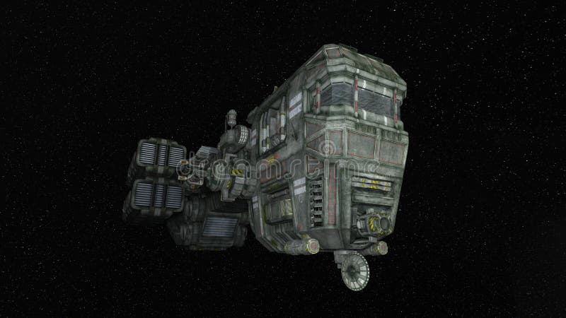 3D CG Rendering of Space Ship Stock Illustration - Illustration of ...