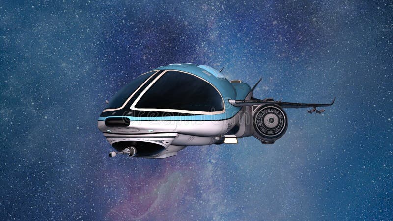 3D CG Rendering of Space Ship Stock Illustration - Illustration of ...