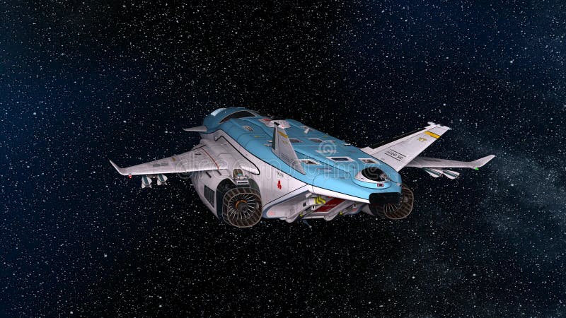 3D CG Rendering of Space Ship Stock Illustration - Illustration of ...