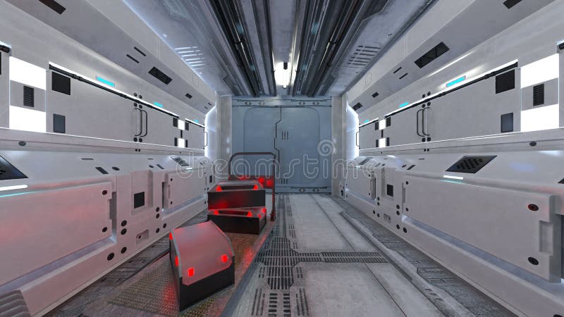 3D CG Rendering of Space Ship Stock Illustration - Illustration of ...