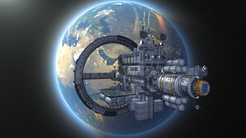 3D CG Rendering of Space Ship Stock Illustration - Illustration of ...