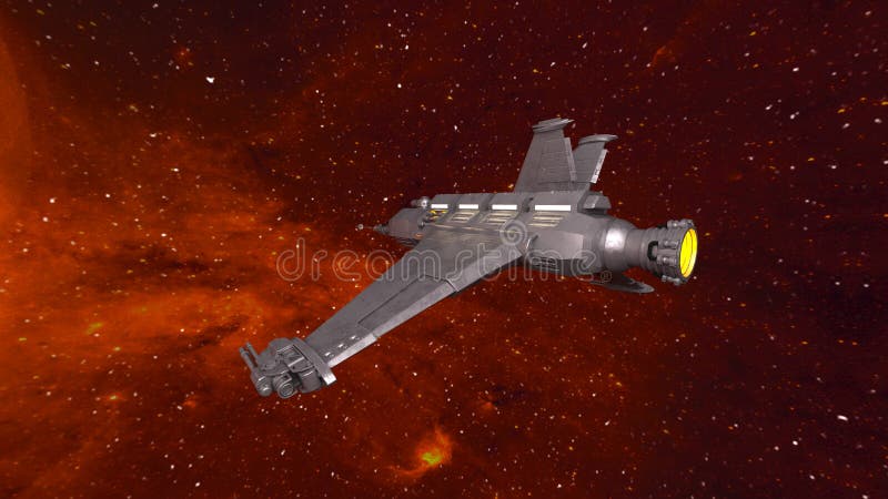 3D CG Rendering of Space Ship Stock Illustration - Illustration of ...