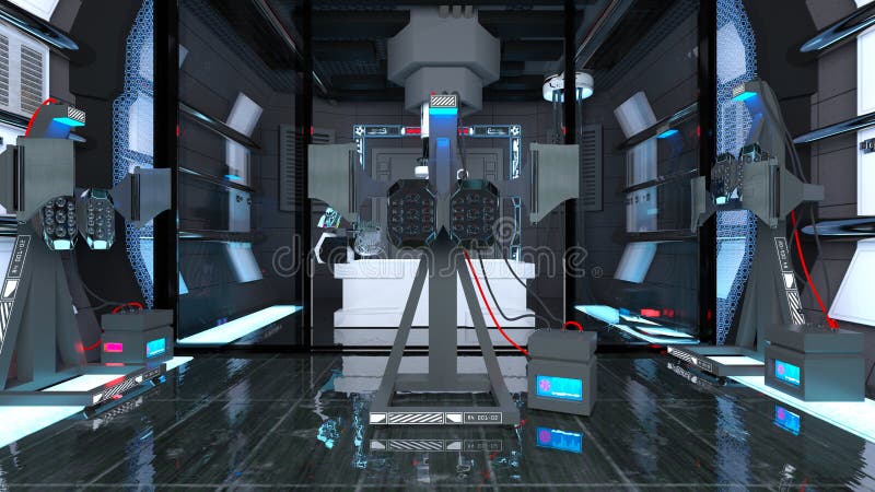 Space station laboratory stock illustration. Illustration of table ...