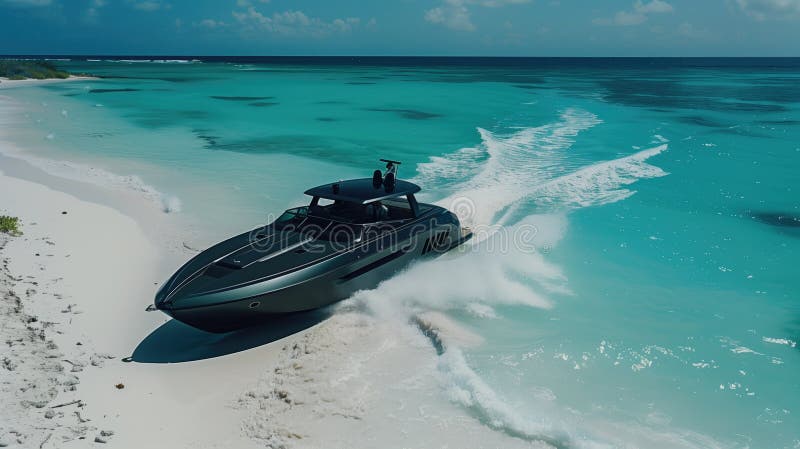 3D CG Rendering of Speedboat on the Sea. High Resolution Stock ...