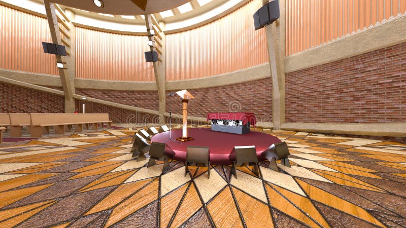 3D CG rendering of stage stock illustration. Illustration of rendering ...