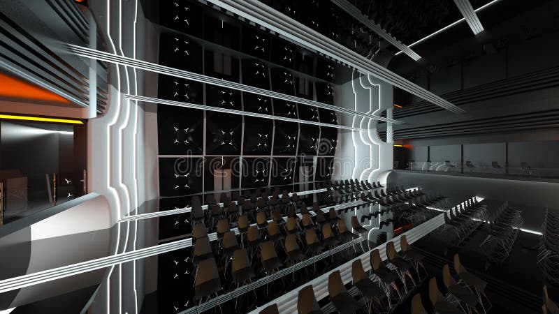 3D CG rendering of stage stock illustration. Illustration of indoor ...