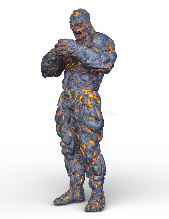 3D CG Rendering of Stone Man Stock Illustration - Illustration of ...