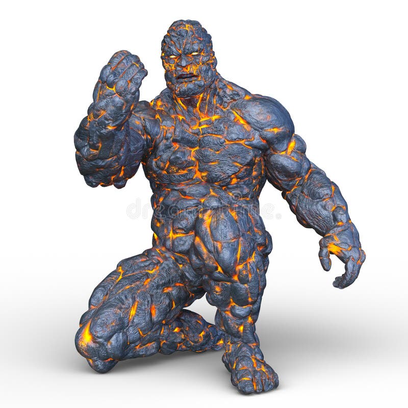 3D CG Rendering of Stone Man Stock Illustration - Illustration of ...