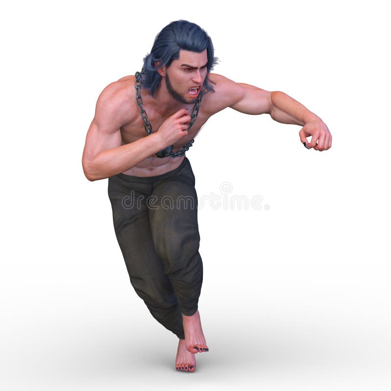 3D CG Rendering of Strong Man Stock Illustration - Illustration of ...