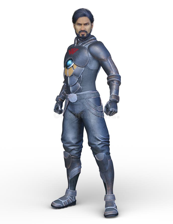 3D CG Rendering of Strong Man Stock Illustration - Illustration of ...