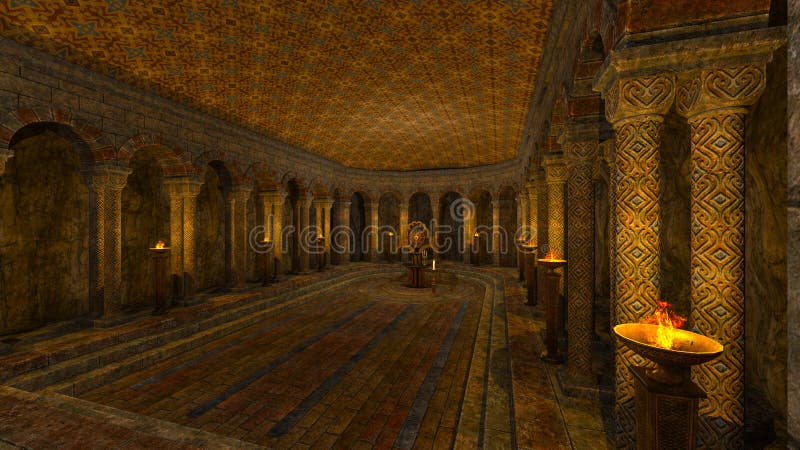 Underground temple stock illustration. Illustration of excavation ...