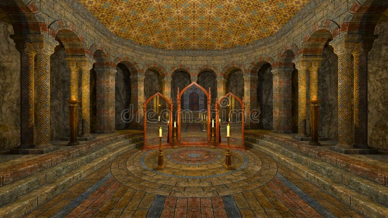 Underground temple stock illustration. Illustration of history - 105505215