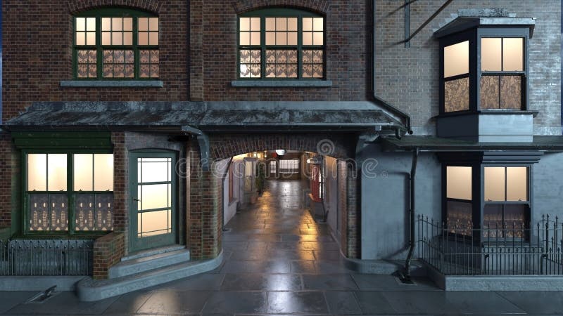 3D CG Rendering of Urban Area Stock Illustration - Illustration of ...