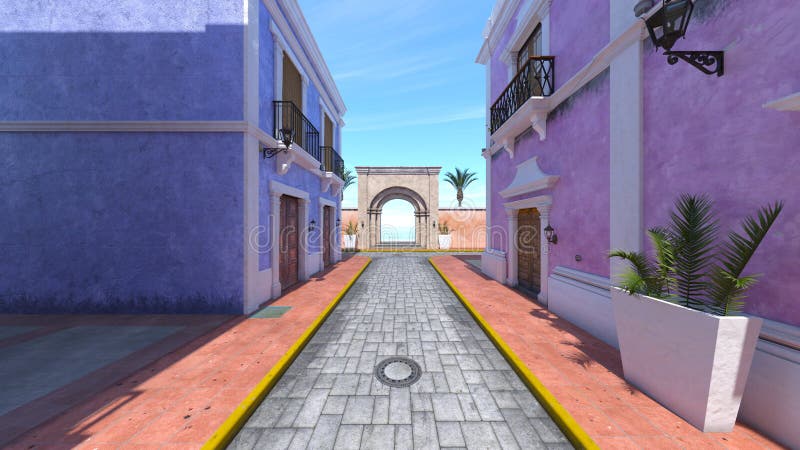 3D CG Rendering of Urban Area Stock Photo - Image of indoor, futuristic ...