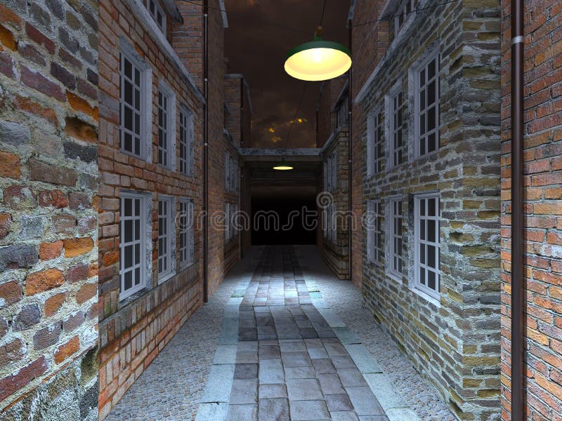 3D CG Rendering of Urban Area Stock Illustration - Illustration of ...