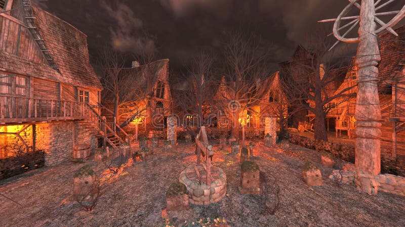 Burning Village Stock Illustrations – 192 Burning Village Stock ...