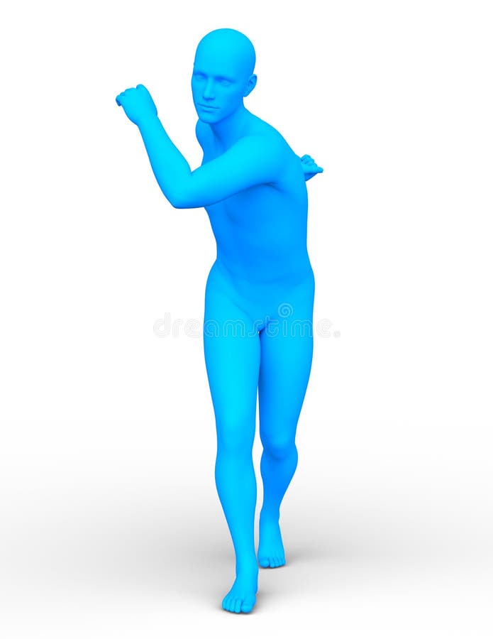 3D CG Rendering of Wire Frame Man Stock Illustration - Illustration of ...