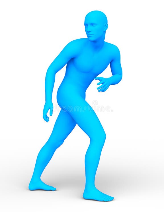 3D CG Rendering of Wire Frame Man Stock Illustration - Illustration of ...