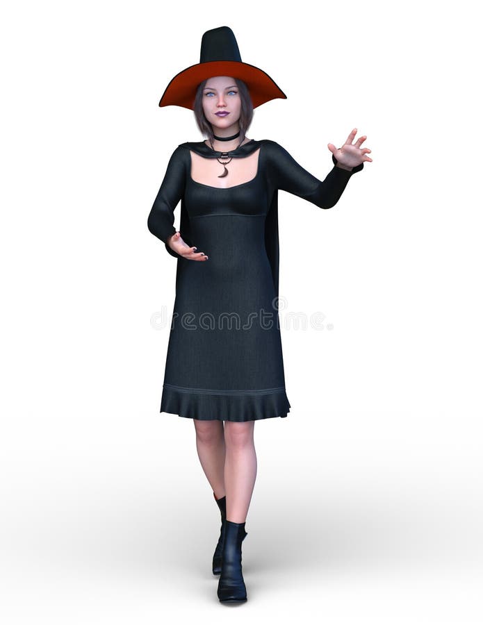 3D CG rendering of witch stock illustration. Illustration of witch ...