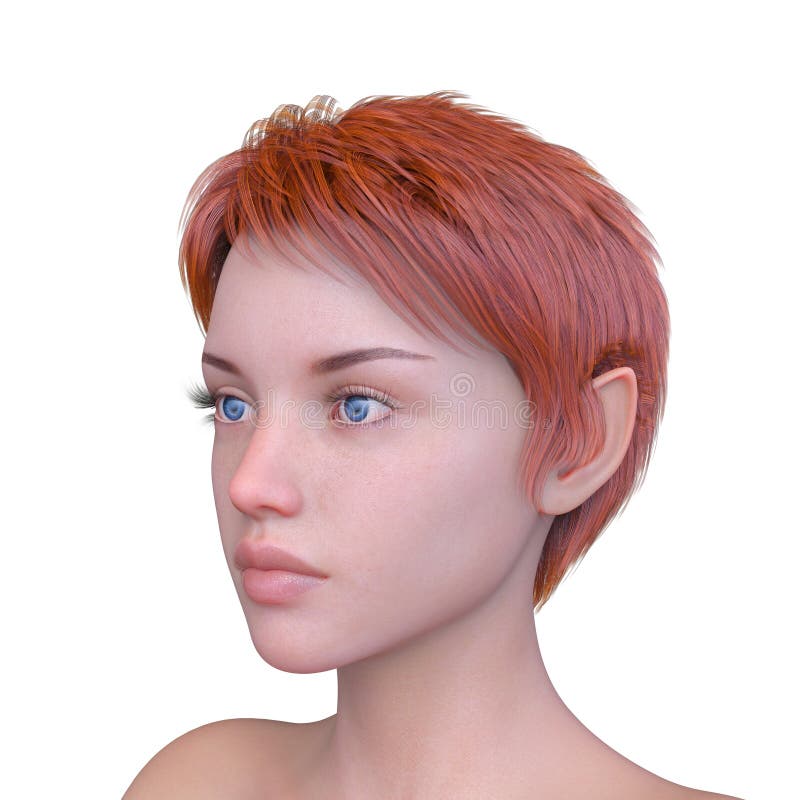 3D Rendering of Woman in Costume Stock Illustration - Illustration of ...