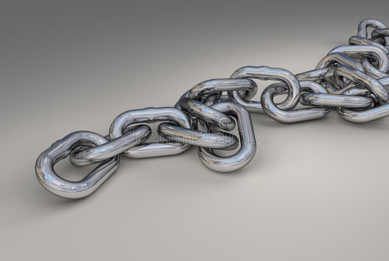 3d chain link stock illustration. Illustration of metal - 48540020
