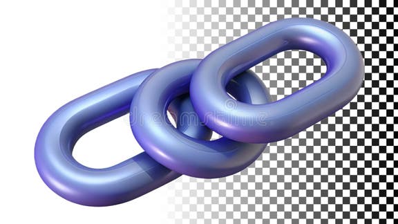 3D Chain Links Icon Connection Symbol for Strength and Unity Graphic ...
