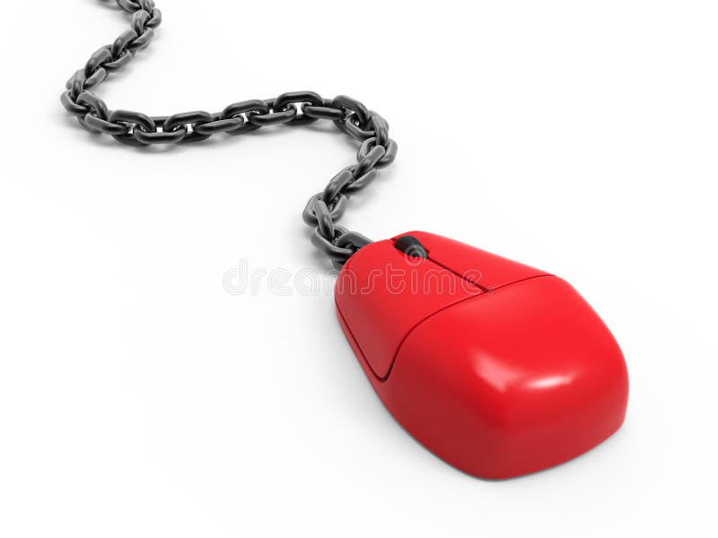 3d Chained mouse stock illustration. Illustration of mouse - 39522867