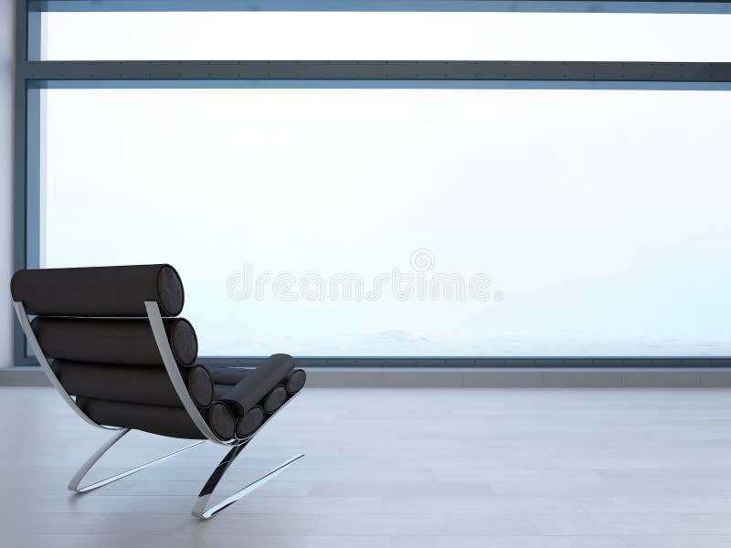 3d chair at window stock illustration. Illustration of empty - 48957402