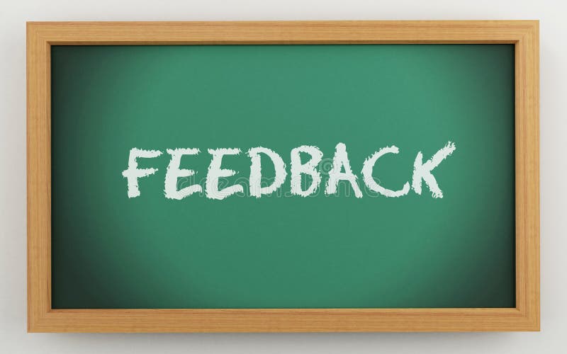 3d Chalkboard with Feedback Text Stock Illustration - Illustration of ...