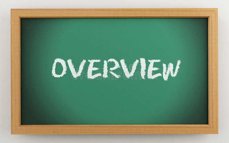 3d Chalkboard with Overview Text Stock Illustration - Illustration of ...
