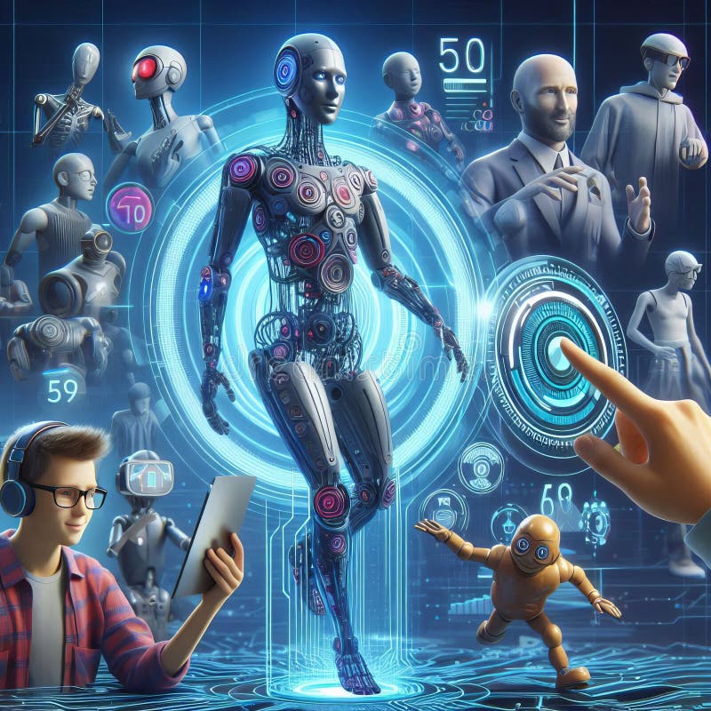 85 50. 3D Character AI Integration_ Integrating Artifi Stock Image - Image of characters, item ...