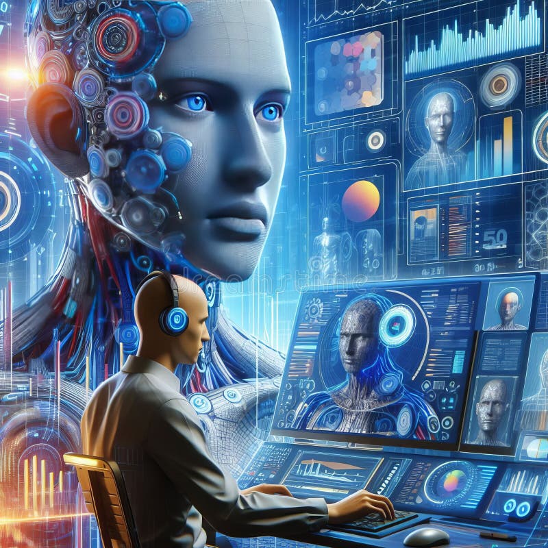 86 50. 3D Character AI Integration_ Integrating Artifi Stock Illustration - Illustration of ...