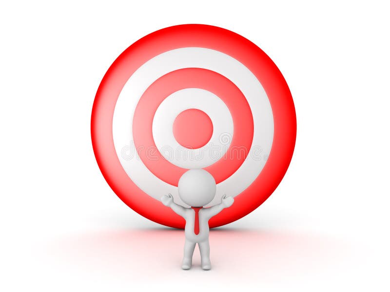 Big Target Behind Opened Door Stock Vector - Illustration of concept ...