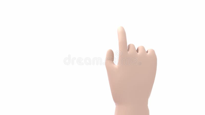 3d Character Click with a Finger 3d Stock Illustration - Illustration ...