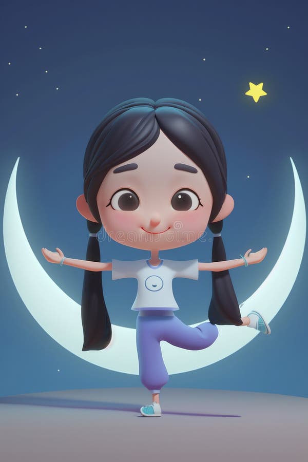 3D Character Design Lovely Style Cute Cartoon Character Generative AI ...