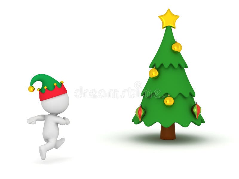 Christmas Elf Running Stock Illustrations – 269 Christmas Elf Running ...