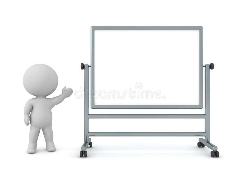 3D Character Giving a Presentation Stock Illustration - Illustration of ...
