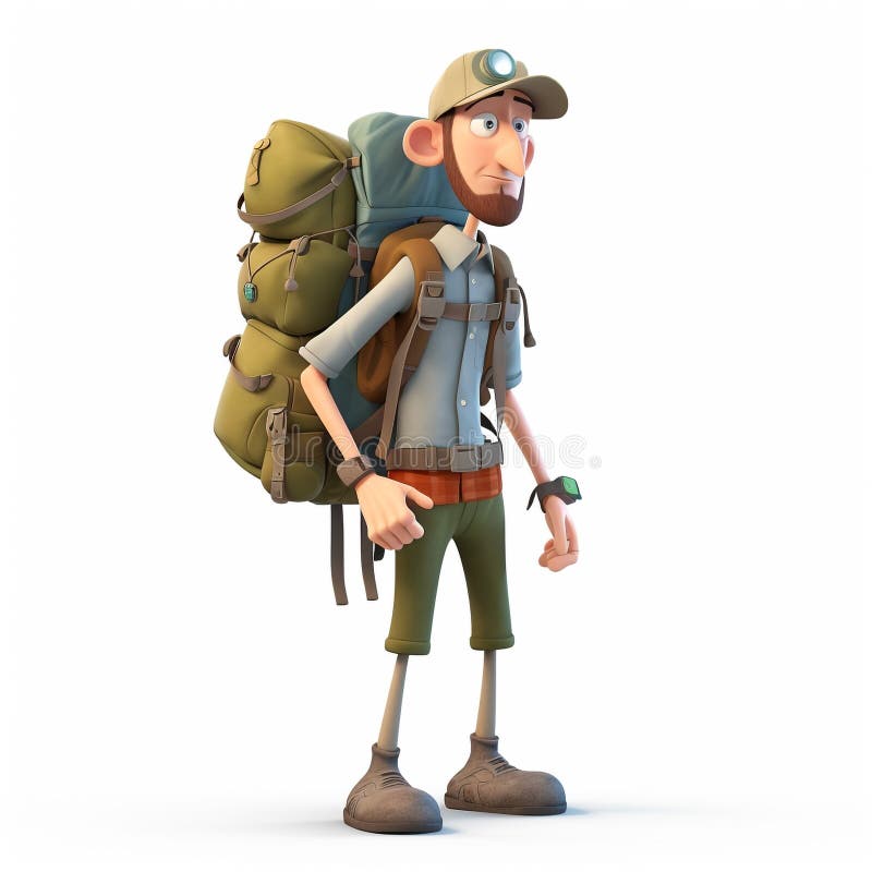 3d Character Hiking Stock Illustrations – 330 3d Character Hiking Stock ...