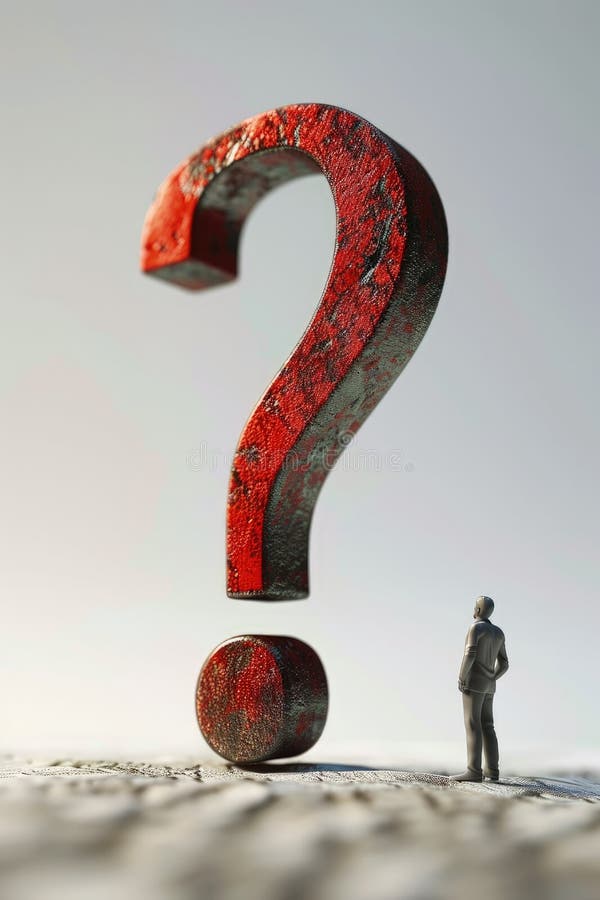 3d Character: an Inquisitive Figure Adorned with a Dynamic Question ...