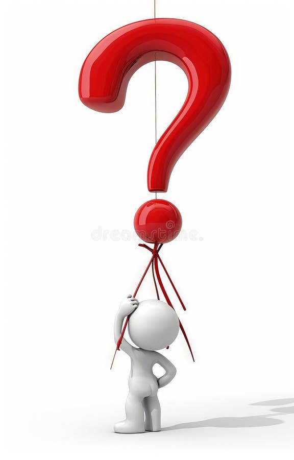 3d Character: an Inquisitive Figure Adorned with a Dynamic Question ...