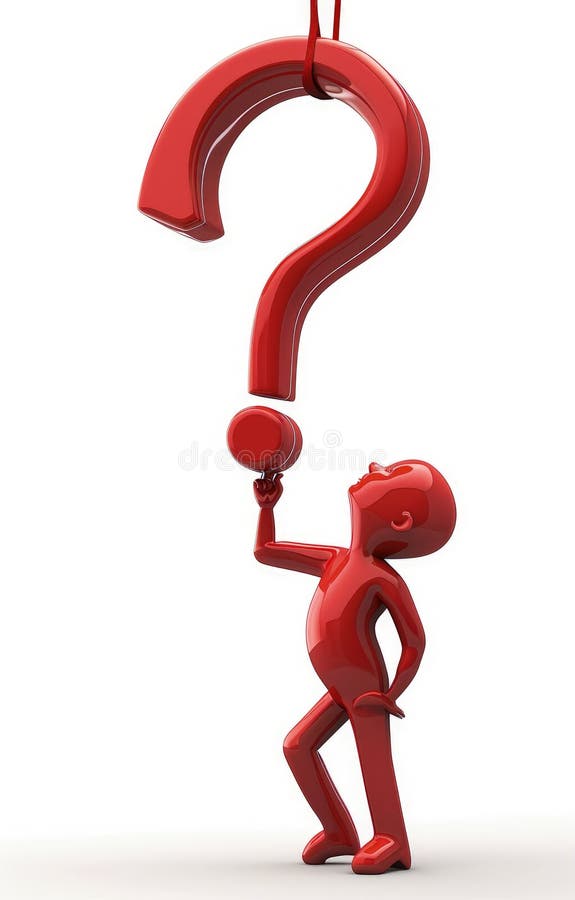 3d Character: an Inquisitive Figure Adorned with a Dynamic Question ...