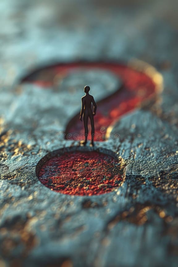 3d Character: an Inquisitive Figure Adorned with a Dynamic Question ...