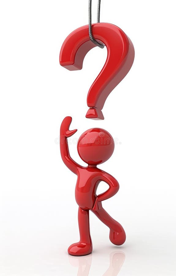 3d Character: an Inquisitive Figure Adorned with a Dynamic Question ...