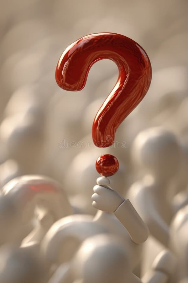 3d Character: an Inquisitive Figure Adorned with a Dynamic Question ...