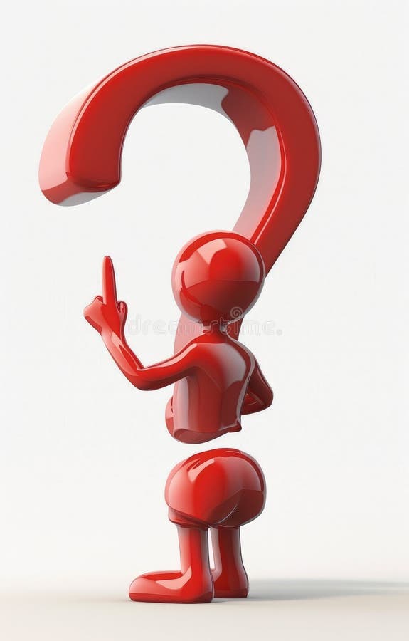 3d Character: an Inquisitive Figure Adorned with a Dynamic Question ...
