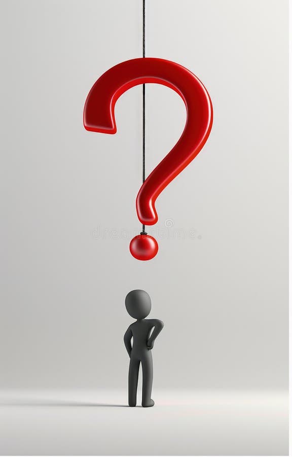 3d Character: an Inquisitive Figure Adorned with a Dynamic Question ...