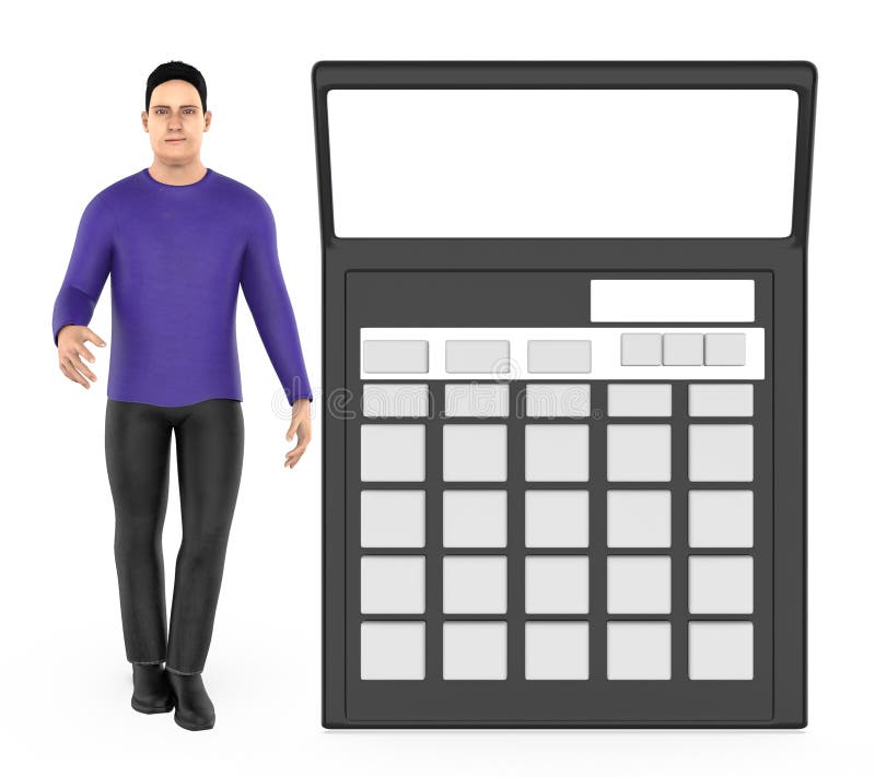 3d Man Calculator Stock Illustrations – 671 3d Man Calculator Stock ...